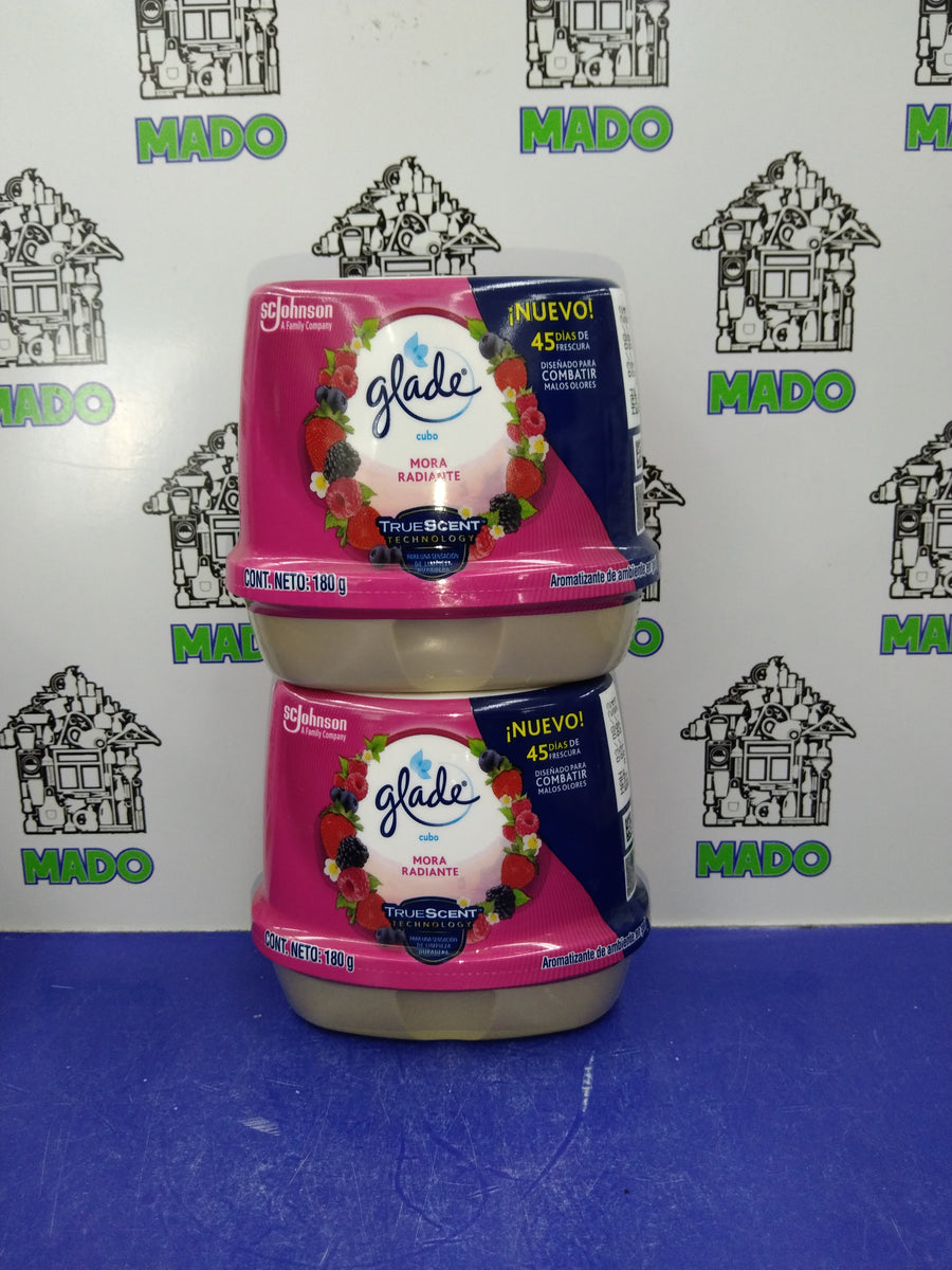 AROMATIZANTE GLADE CUBO MORA RADIANTE 180GR – Comercializadora Mado
